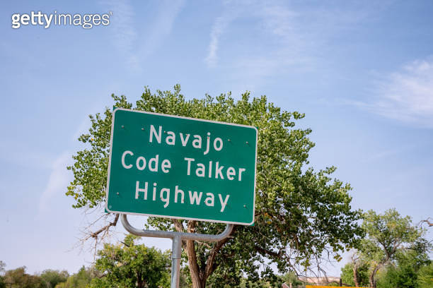 Road Sign saying Navajo Code Talker Highway in Southern Utah ...