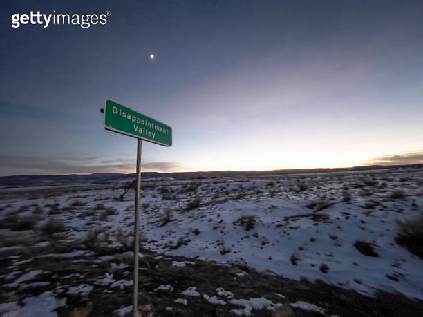 Authentic Road Sign in Colorado that says Disappointment Valley a Place ...