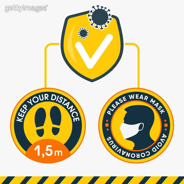 Square banner printable and social media. Round sticker Keep your ...
