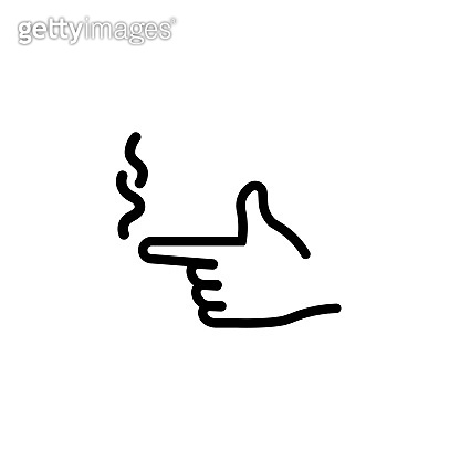 Finger gun icon. Hand like a pistol. Mafia symbol, gangster. Vector on ...