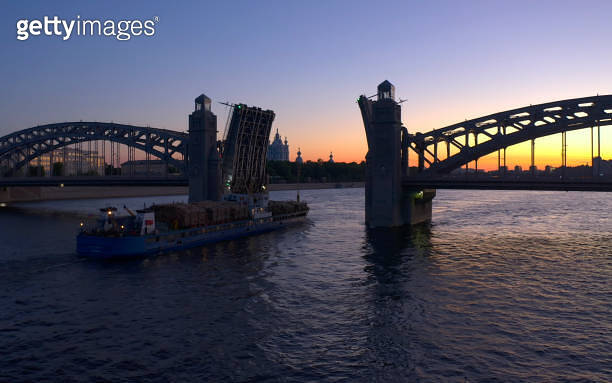 The Bolsheokhtinsky Bridge is a beautiful drawbridge across the Neva ...