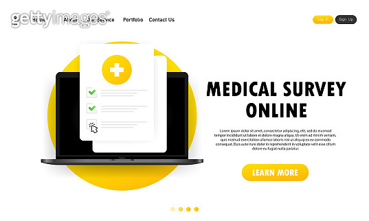 Medical form list with results data and approved check mark. Clinical ...