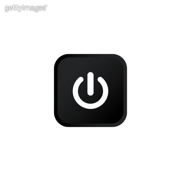Shut down button or power on off icon modern button design black symbol ...