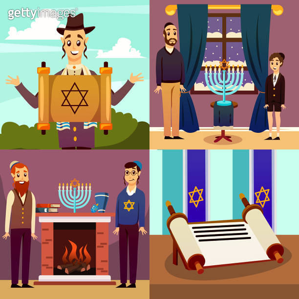 cartoon jews characters 2x2 이미지 (1201218999) - 게티이미지뱅크