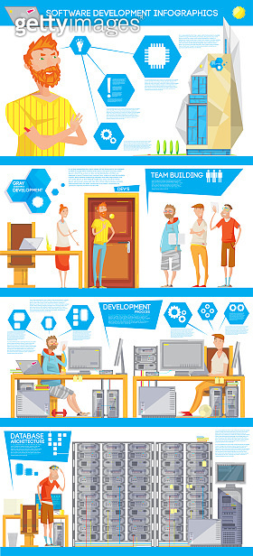 soft engineer infographics flat 이미지 (1201166003) - 게티이미지뱅크