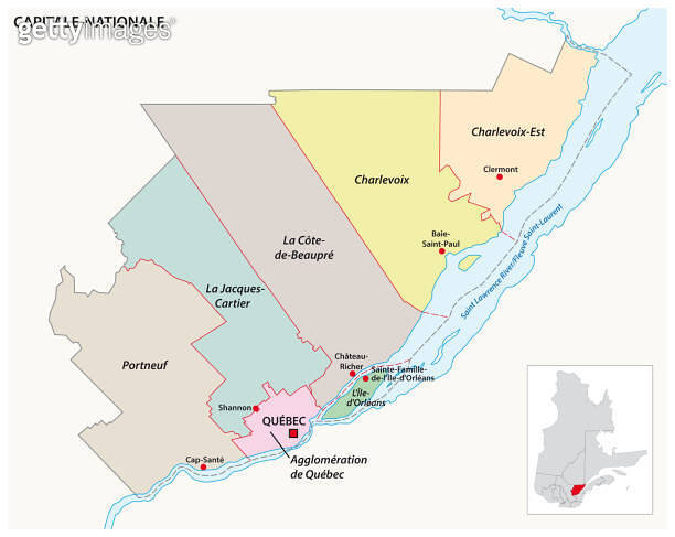 vector map of the Capitale Nationale Quebec administrative region ...