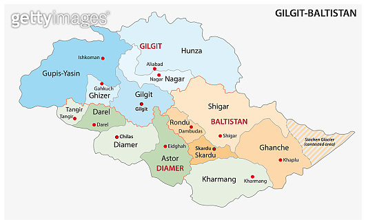 vector administrative and political map of the Pakistani Special ...