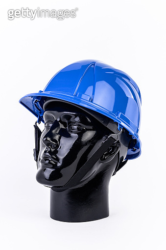 The Blue Construction Helmet to protect and safe life in the ...