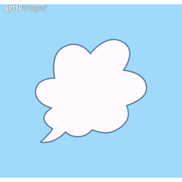 Cloud speech bubble. Clouds textbox for communication, comment and ...