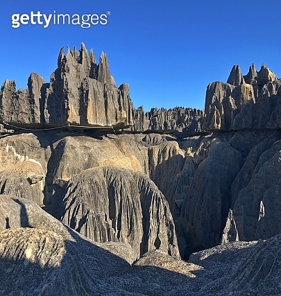 Awesome Stone Forest with unique sharpk spiky rock formations Tsingy de ...