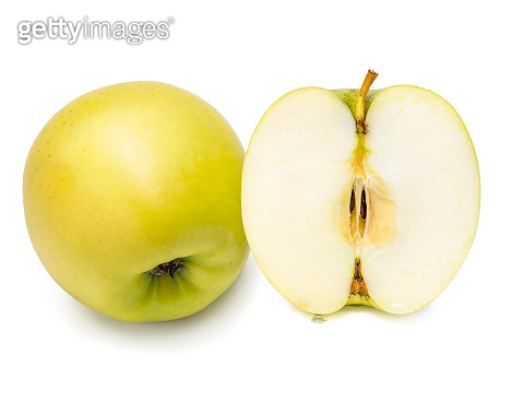 Fresh Green Apple Isolated on White, Apple Wang Lin or Apple Orin ...