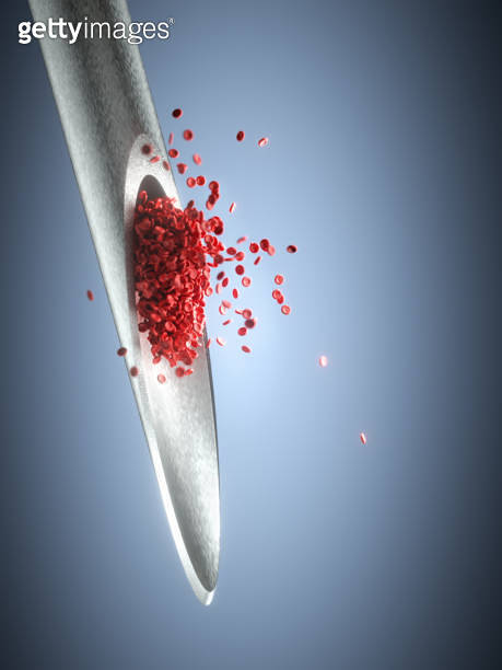 Injection Needle Red Blood Cells (1204266376) - 게티이미지뱅크
