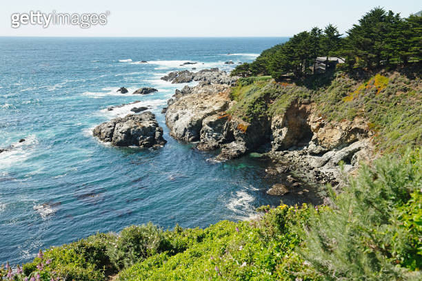 Big Sur, a popular touristic destination, famous for its dramatic ...