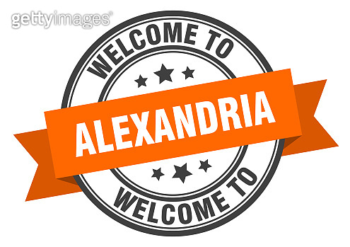 Alexandria stamp. welcome to Alexandria orange sign 이미지 (1222157218 ...