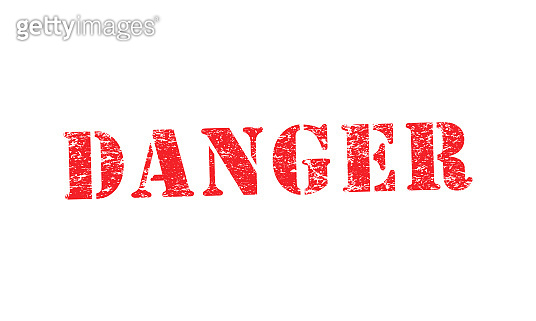 Danger grunge rubber stamp text sign. Safety icon logo symbol. Vector ...