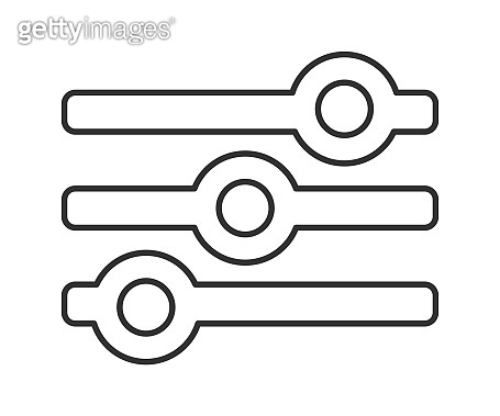 Adjustment icon symbol. Adjusting settings logo sign. Vector ...