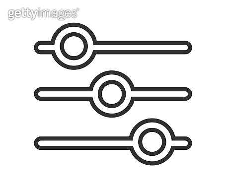 Adjustment icon symbol. Adjusting settings logo sign. Vector ...