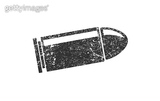 Gun bullet icon symbol. Handgun ammo logo sign. Vector illustration ...