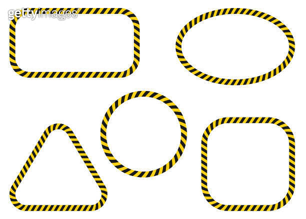 Warning Frame Yellow Black Diagonal Stripes frame.Vector Illustration ...