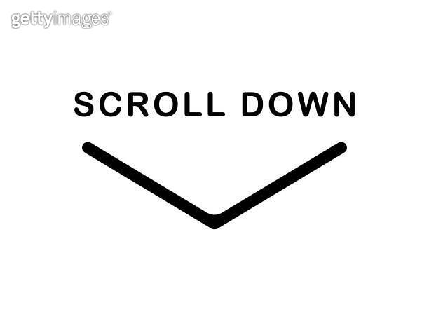 Scroll down icon shape. Scrolling mouse symbol for web or app design ...