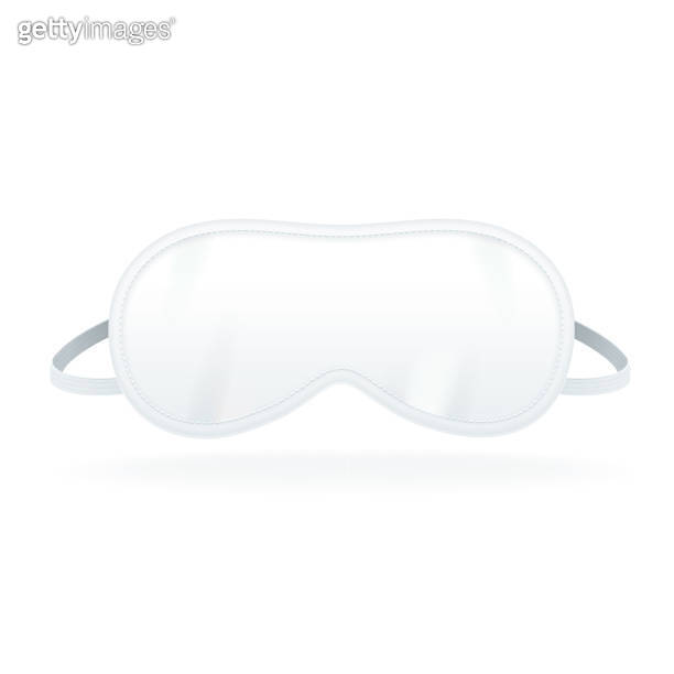 Realistic Detailed 3d Blank White Sleep Mask Template Mockup. Vector ...