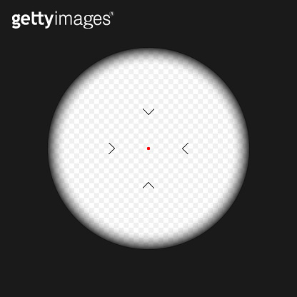 Sniper rifle scope. Weapon aim. Template of optical glass. Target ...