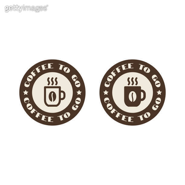 Coffee to go label, vector symbol 이미지 (1283332289) - 게티이미지뱅크
