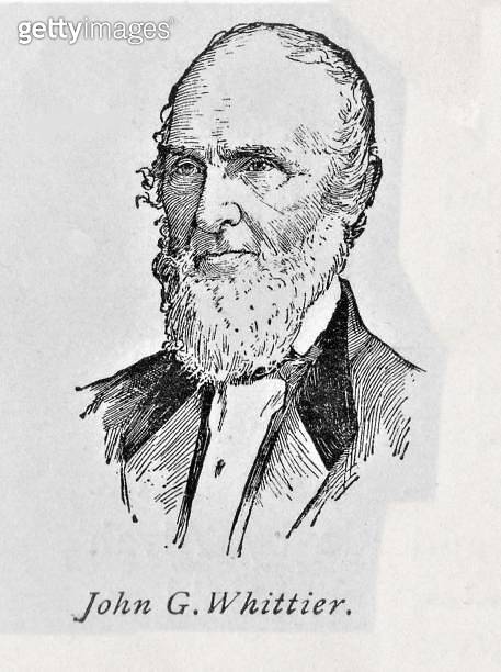 John Greenleaf Whittier Portrait, Poet, 19th Century American ...