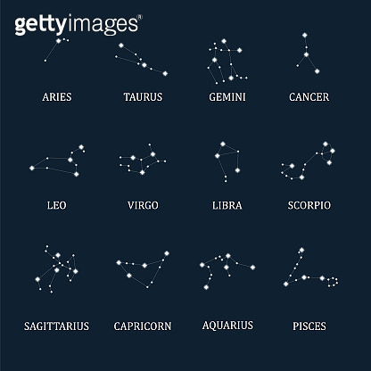 Zodiac constellation signs. Astrological horoscope and stars signs ...