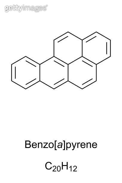 Benzopyrene skeletal formula and molecular structure 이미지 (1221353679 ...