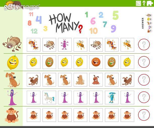 counting game for kids with funny characters 이미지 (1221487968) - 게티이미지뱅크