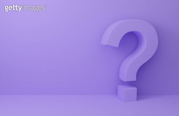 3d render design for banner template on website. Question mark sign on ...