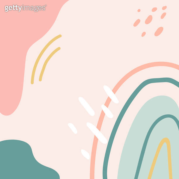 Organic shapes cover design in pastel colors. Kids nursery decoration ...