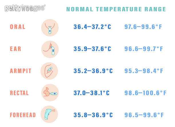 Normal temperature range 이미지 (1266585365) - 게티이미지뱅크