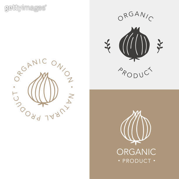 Vector onion label design template set 이미지 (1291940072) - 게티이미지뱅크