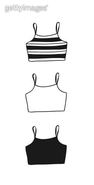 Hand Drawn Fashion Illustration Season Wear. Creative ink art work ...