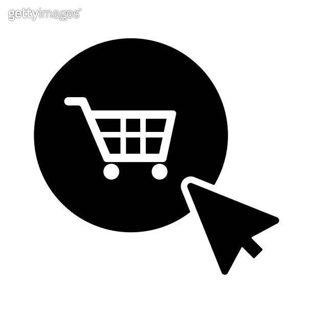 click cart online shopping button icon (1286794642) 일러스트, 무료 일러스트 - 게티이미지뱅크