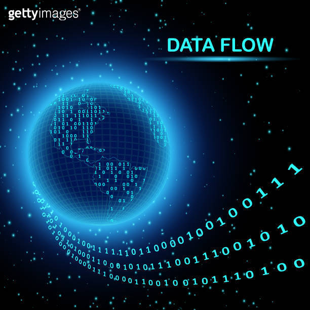 Concept world map from binary code. Abstract planet earth, futuristic background 이미지 (1282267439 ...