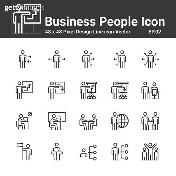 Business People Icons , Symbol Perfect Design Simple Set For Using In ...