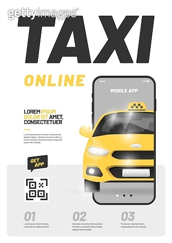 Vector layout design template for advertising taxi service. 이미지 ...