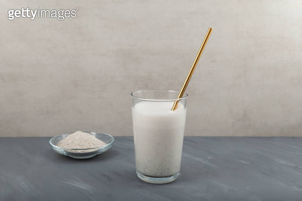 Misugaru Latte or Misutgaru. Healthy Korean multigrain shake. Popular ...