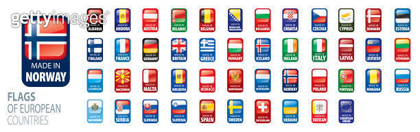 Set of flags of Europe. Vector illustration 이미지 (1209594824) - 게티이미지뱅크