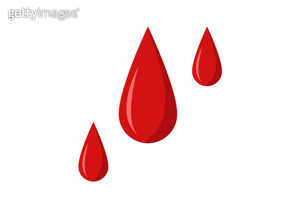 three blood drops illustration 이미지 (1253387715) - 게티이미지뱅크