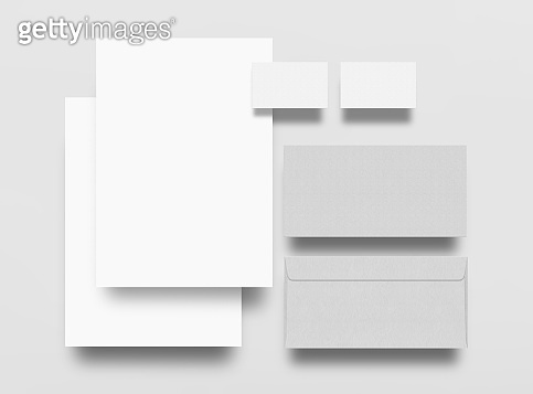 Mockup. Set of mockup elements on gray background. Blank objects for ...