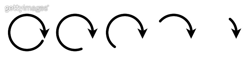 Arrow round icon set.Set of arrow recycle design. Circle Arrows symbol ...