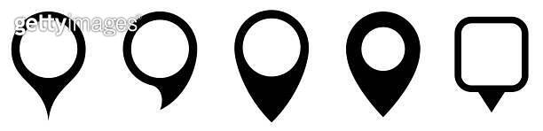 Map marker pointer icon set . Marker map icons symbol. Pointer map. GPS ...