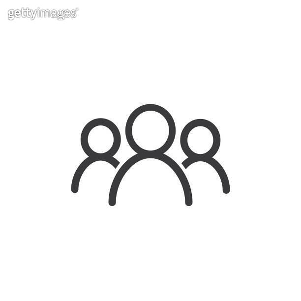 Three people in group, icon, vector. 이미지 (1199735520) - 게티이미지뱅크