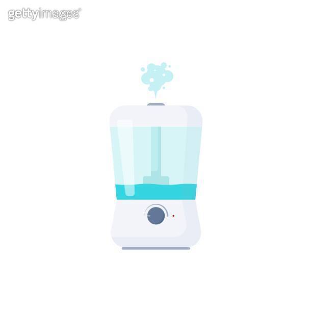 Humidifier for home with outgoing steam. Humidifier air diffuser icon ...