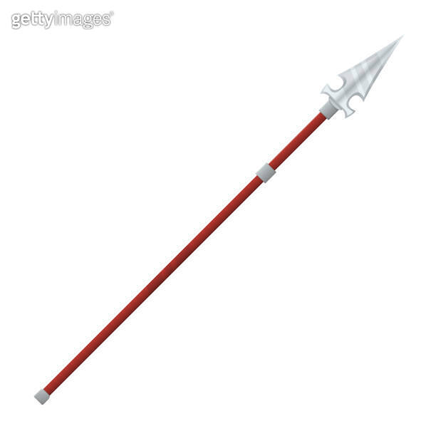 Medieval war type of weapon, concept icon pike old cold weapon flat ...
