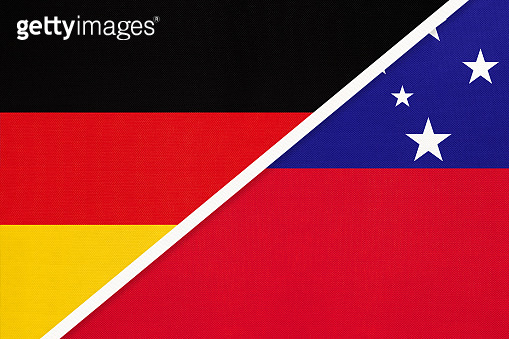 Germany and Samoa, symbol of two national flags. Relationship between ...